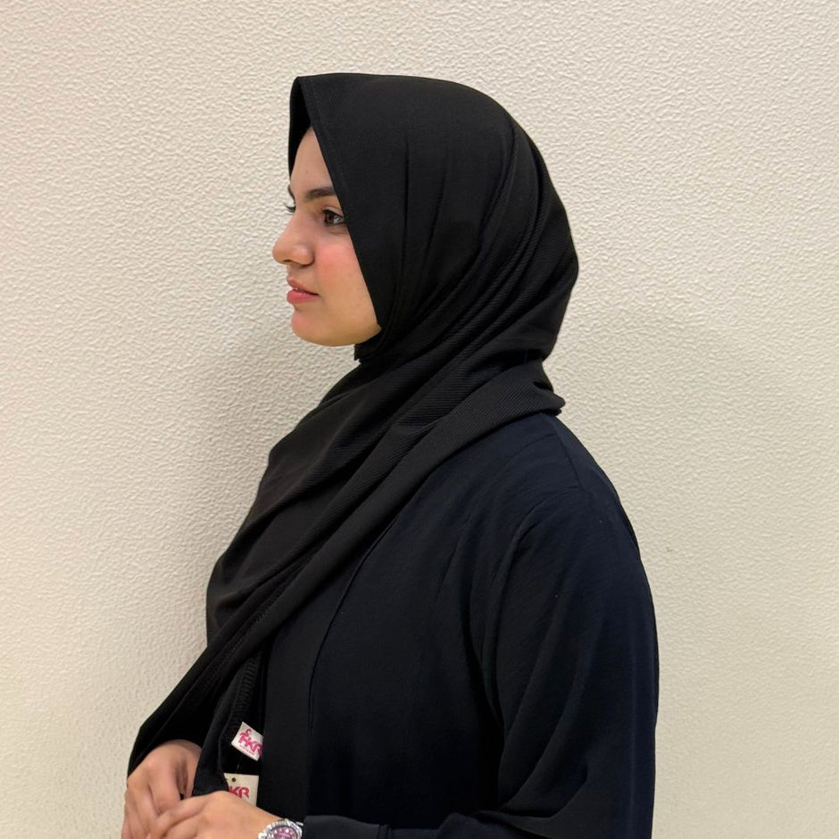 Jersey Hijab Black